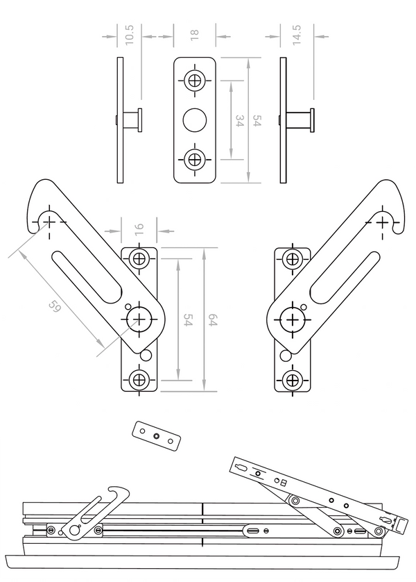 Window Restrictor Stays - avocet hardware group